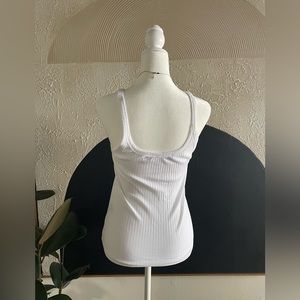 Zara | Tops | White Zara Ribbed Tank Top | Poshmark
